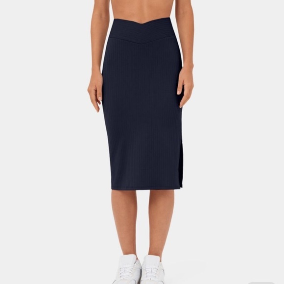 HALARA | Skirts | New Halara Ribbed Knit High Waisted Crossover Side ...